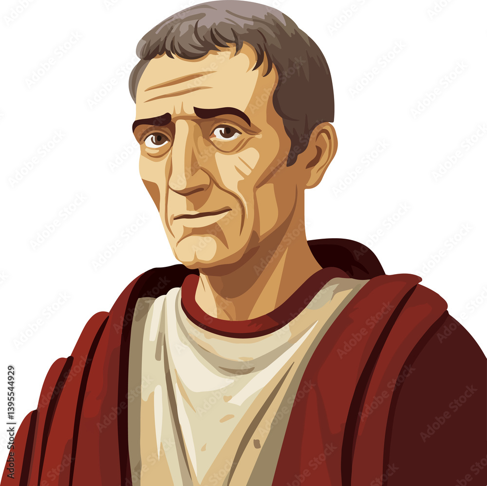 Illustrated Drawing of Pontius Pilate. Roman governor of Judea known ...