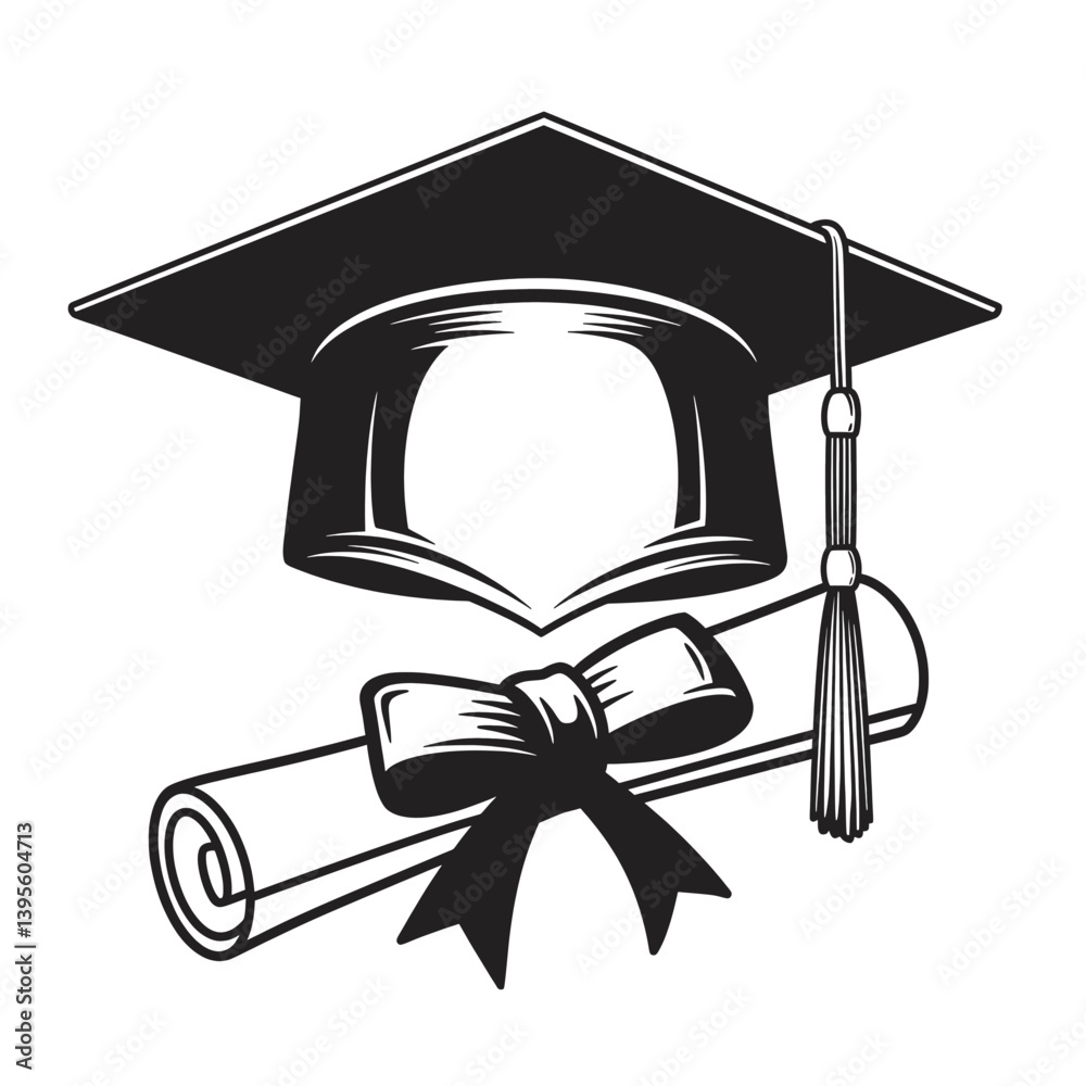 Education's Symbolic Triumph: A minimalist illustration depicts the ...