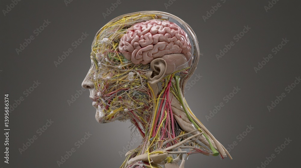 Cutaway anatomical model of the human head gigapixel standard science ...