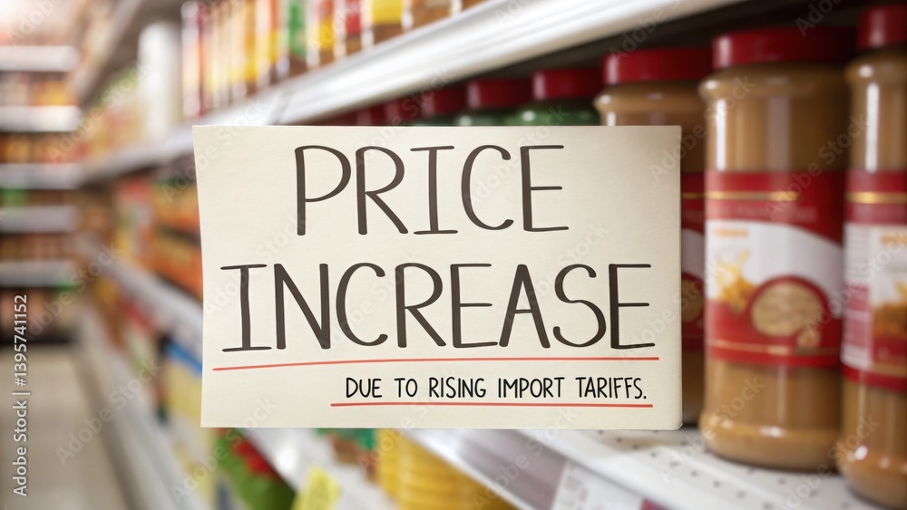 Reciprocal Tariffs. Import Tariffs USA 2025 Sign indicating a price ...