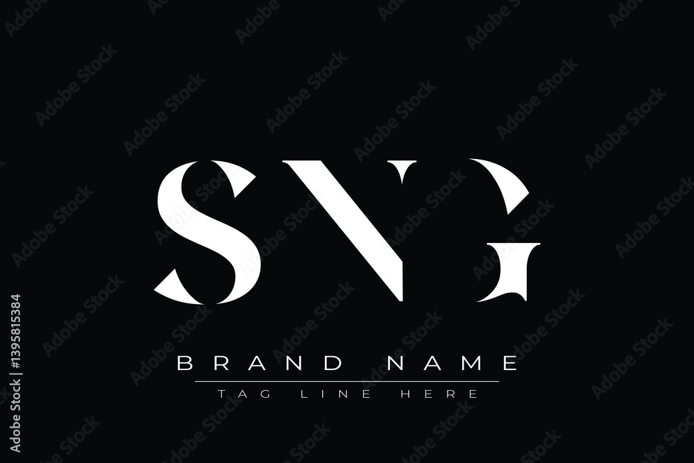 SNG abstract letter logo design. This logo is designed by three ...