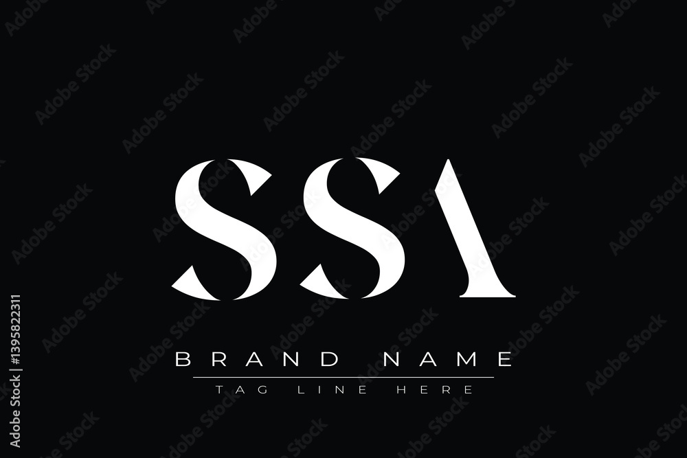 SSA abstract letter logo design. This logo is designed by three ...