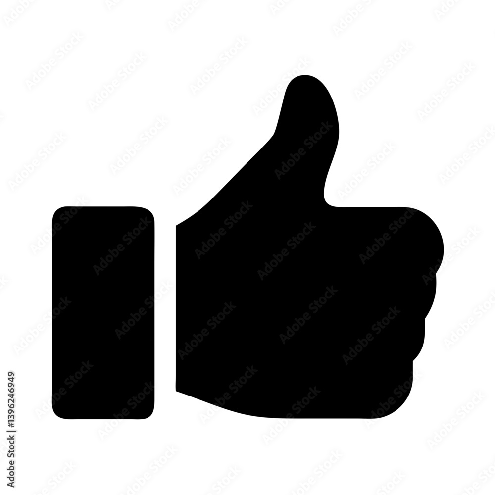 Ícone de "joinha para cima" simbolizando aprovação ou concordância ...