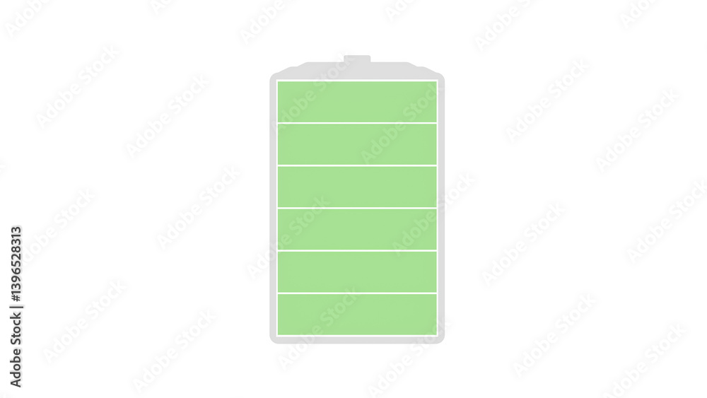 Battery charge full power energy level. Rechargeable battery indicator ...