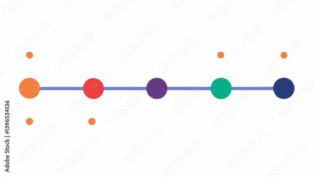 Timeline Representation A horizontal timeline where two points are ...