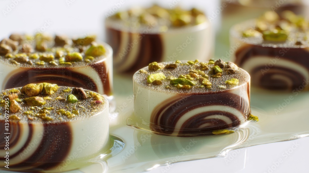 Dubai Chocolate Kunafa Pistachio on white background,Dubai Chocolate ...