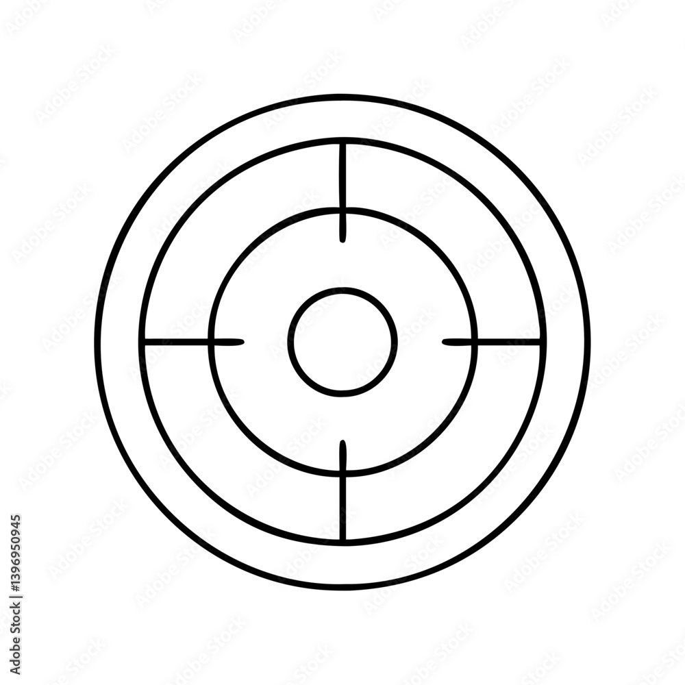 target icon, target line art - simple line art of target, perfect for ...