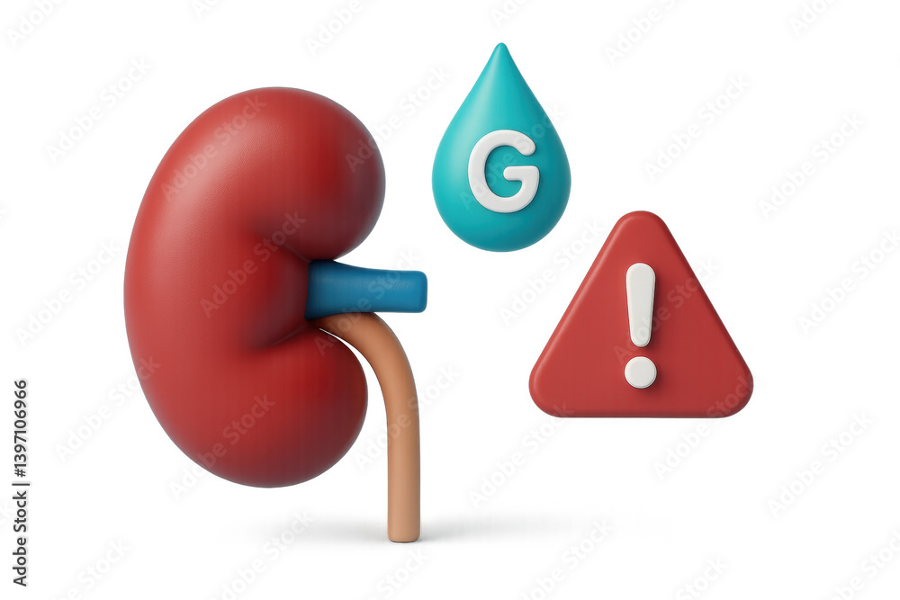 Kidney Health Alert: A visually engaging medical illustration showcases ...