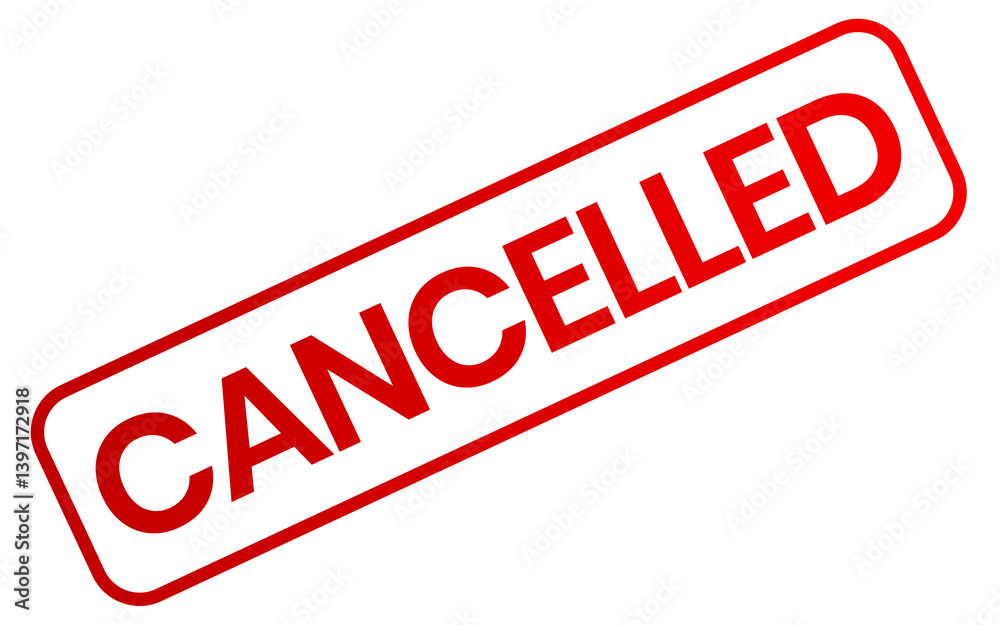 Cancelled stamp symbol element transparent background Stock ...