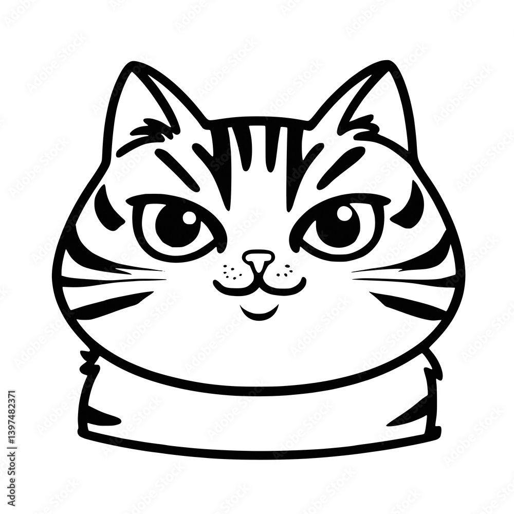 cat coloring page, png format, no background, transparent background ...
