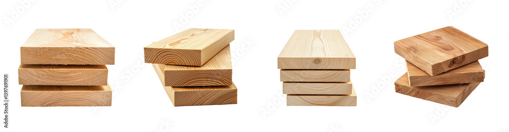 Stacks of Untreated Pine Lumber Wood Planks for Construction Projects ...