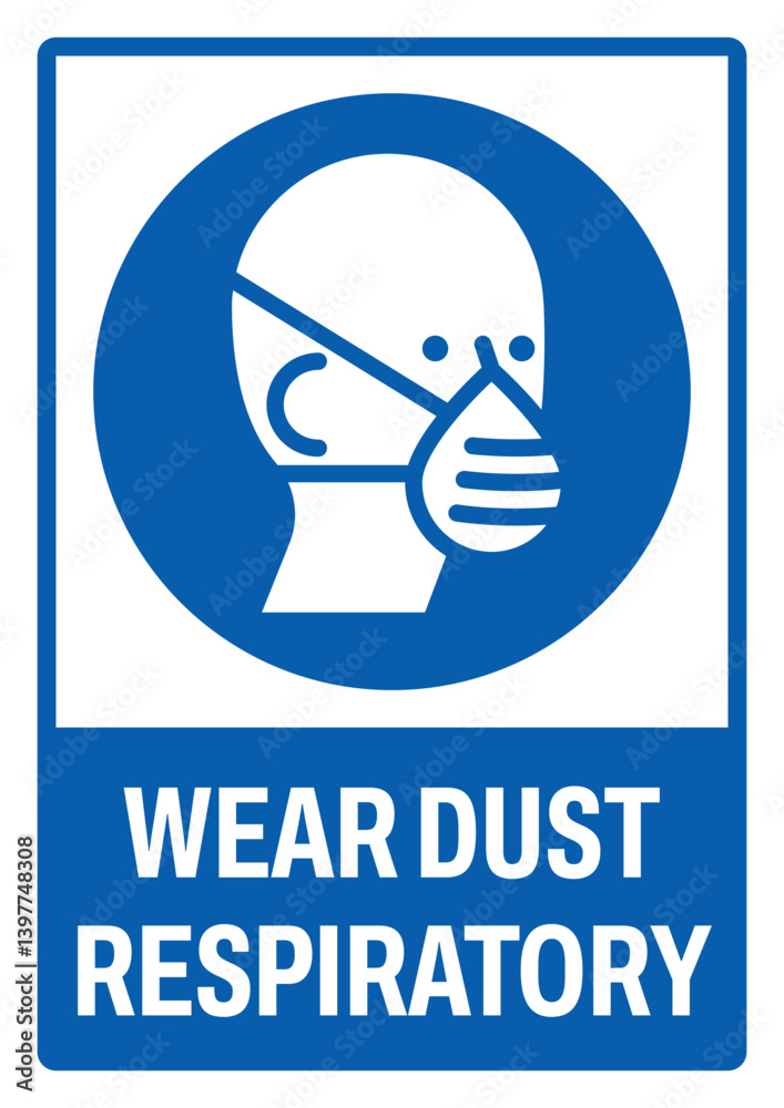 mandatory safety signs v2 uppercase text_wear dust respiratory_portrait ...