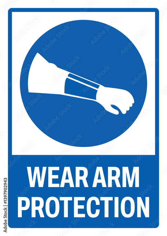 mandatory safety signs v2 uppercase text_wear arm protection_portrait ...