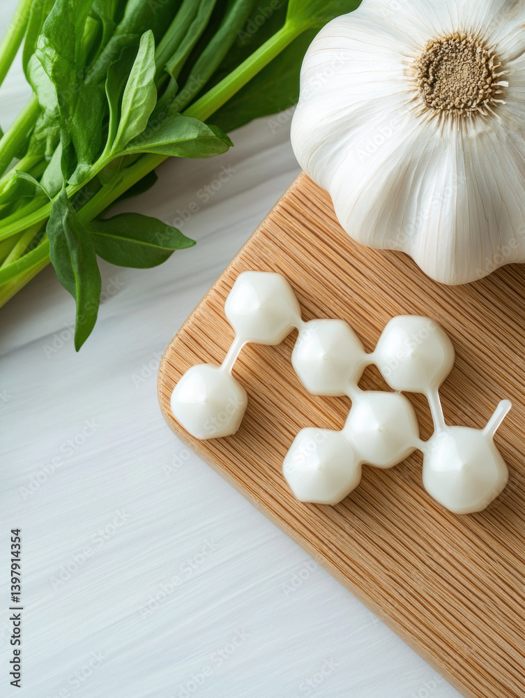 Allicin, A detailed chemical structure diagram of allicin with high ...