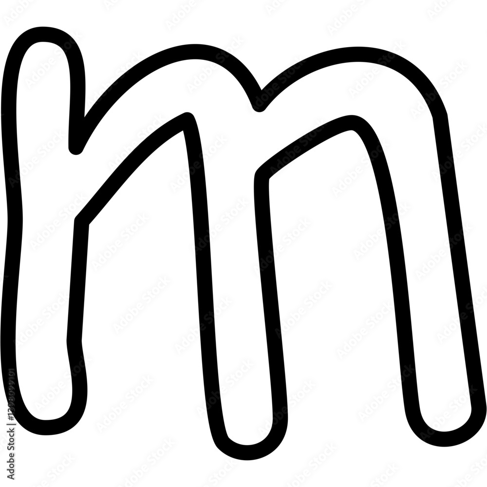 Small Letter M Icon Stock Vector | Adobe Stock