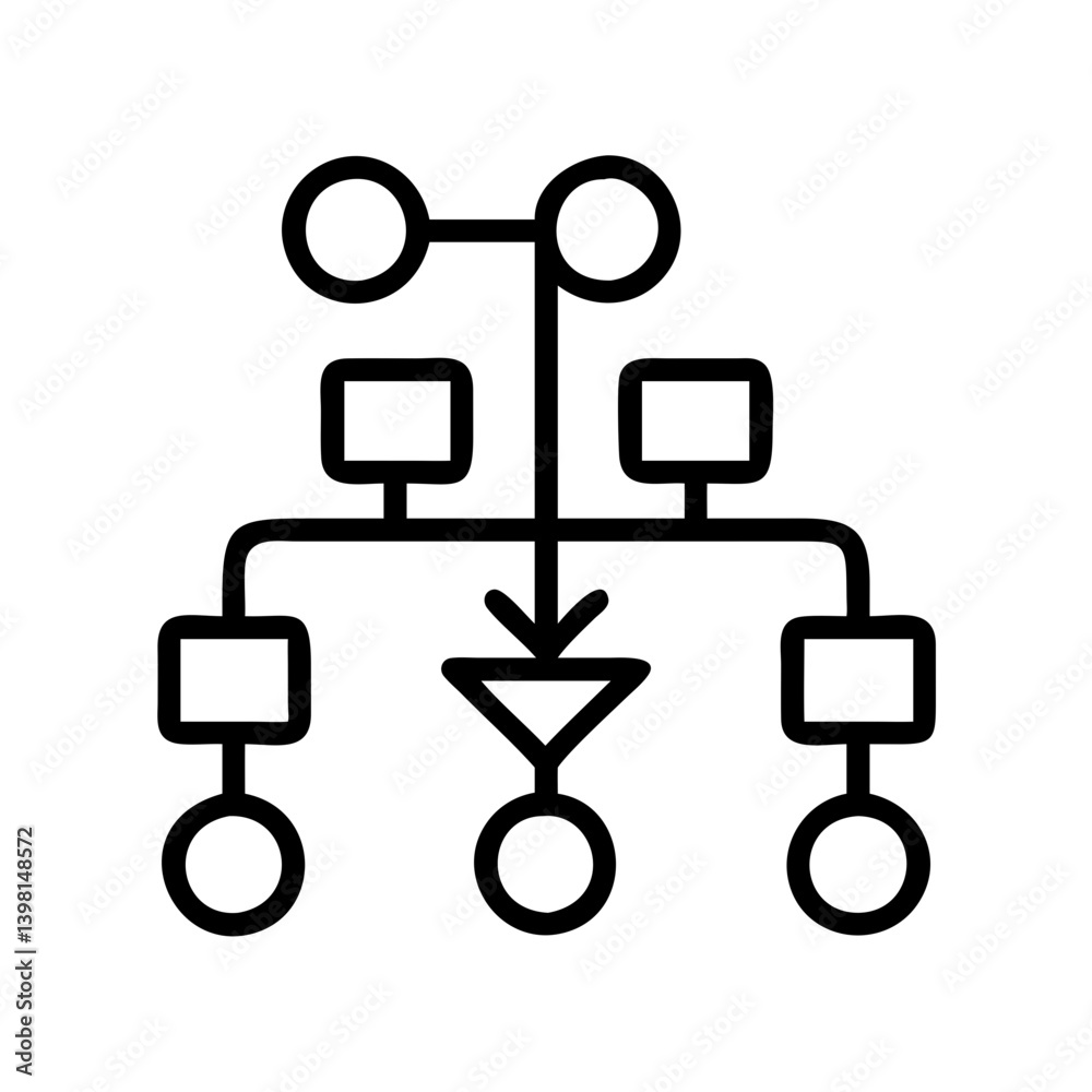 Vector de Stock Visualize process flow diagram with flowchart maker for ...
