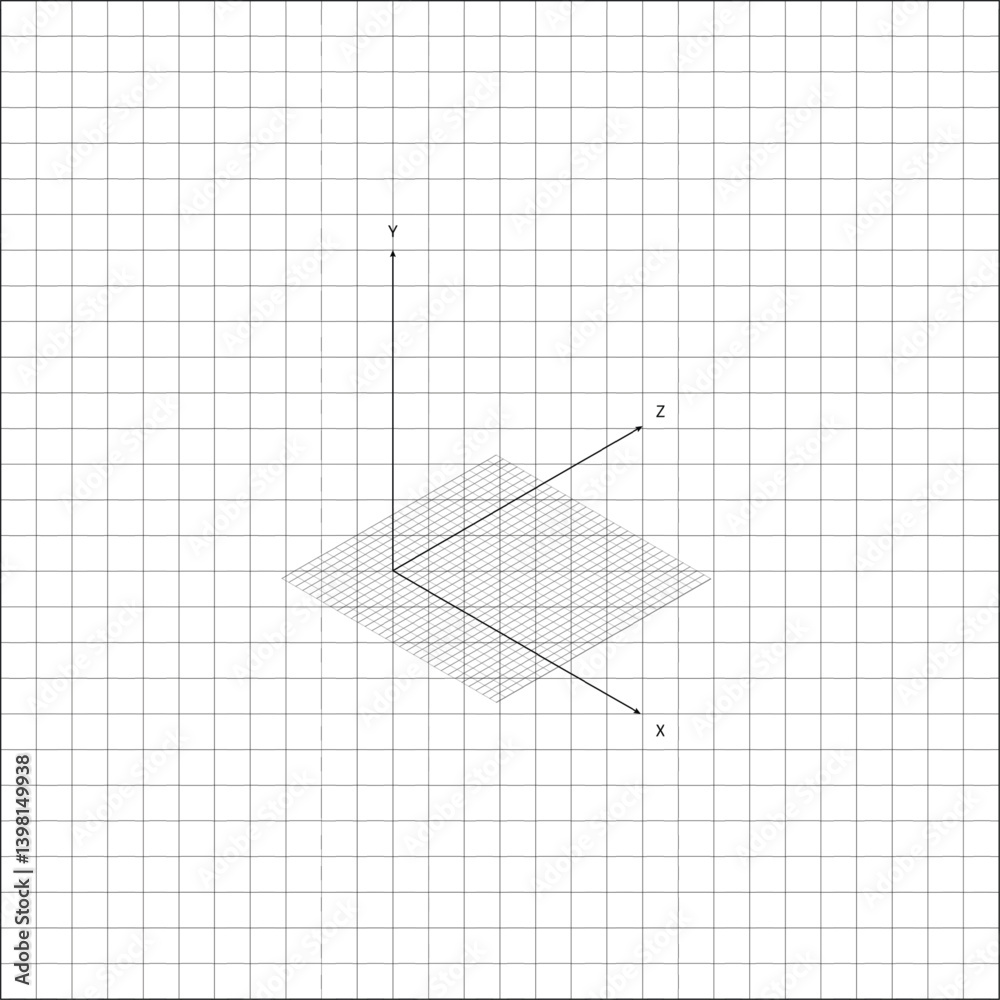Mathematical School Science Geometrical Axes Concept 3d Cartesian