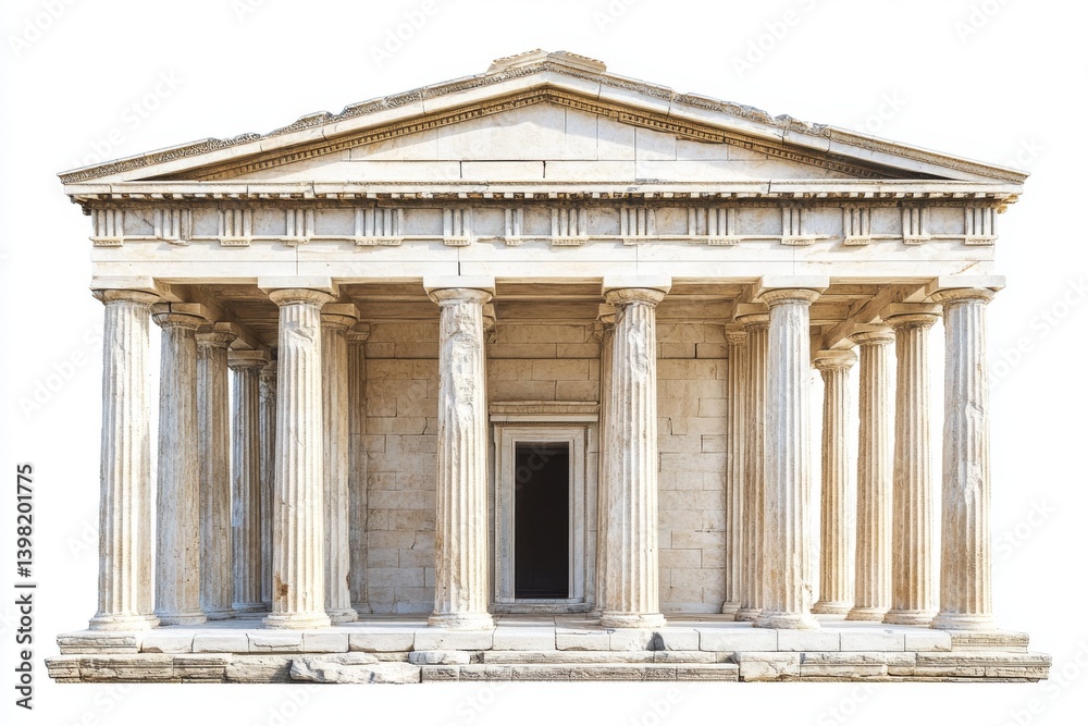 Ancient Greek Temple Architecture Ionic Columns Doric Frieze Historical ...