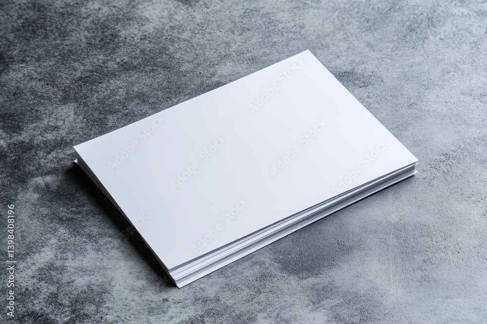 Minimalist Mockup Flier on White Background. Blank Paper Card Design ...