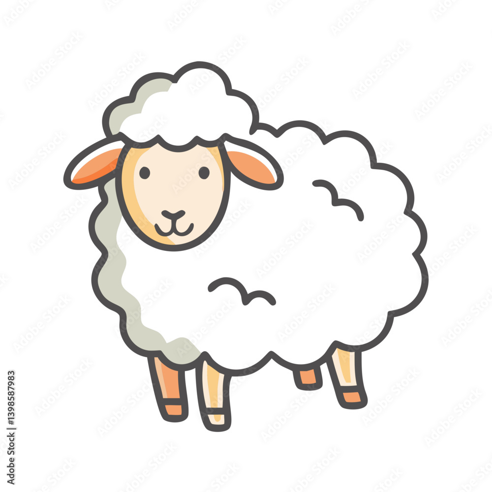 sheep icon, sheep vector illustration-simple illustration of sheep ...