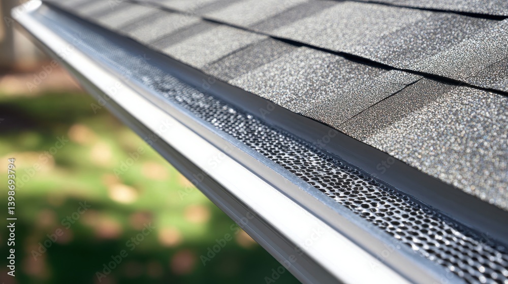 Roof mounted box or square gutter also known as a rain gutter or ...