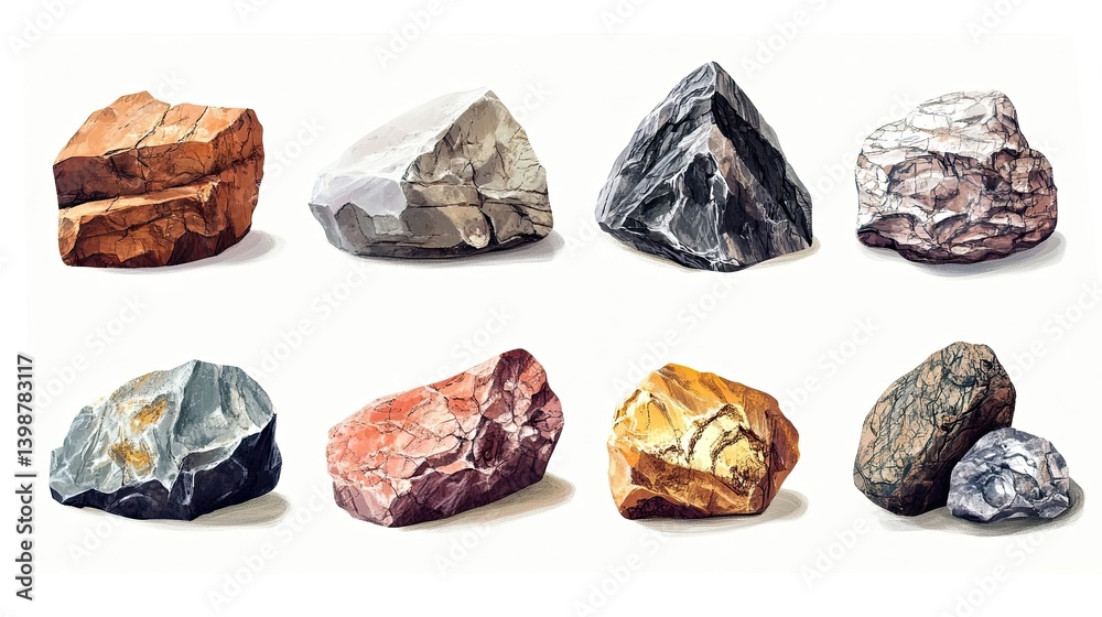 Rock types (igneous, sedimentary, metamorphic) focusing on the three ...