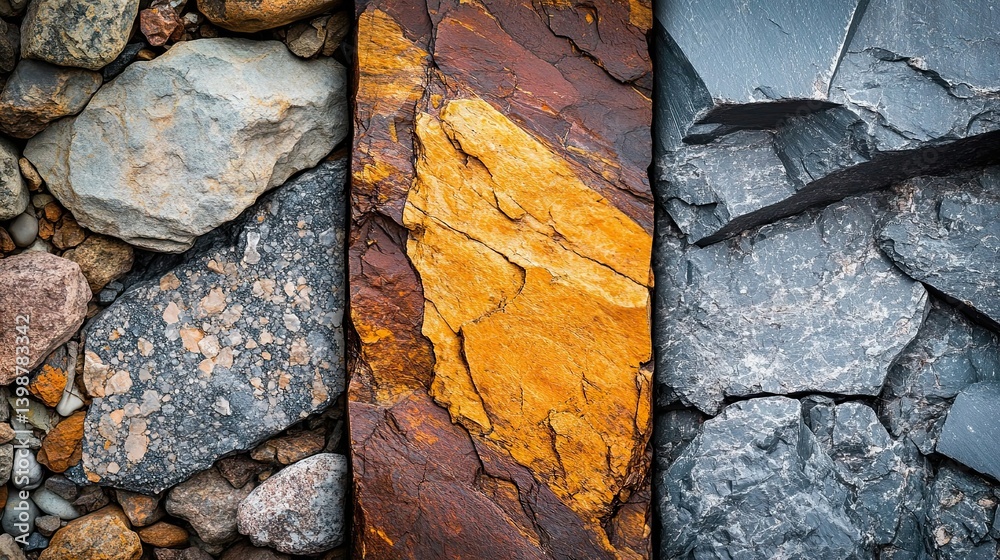 Rock types (igneous, sedimentary, metamorphic) focusing on the three ...
