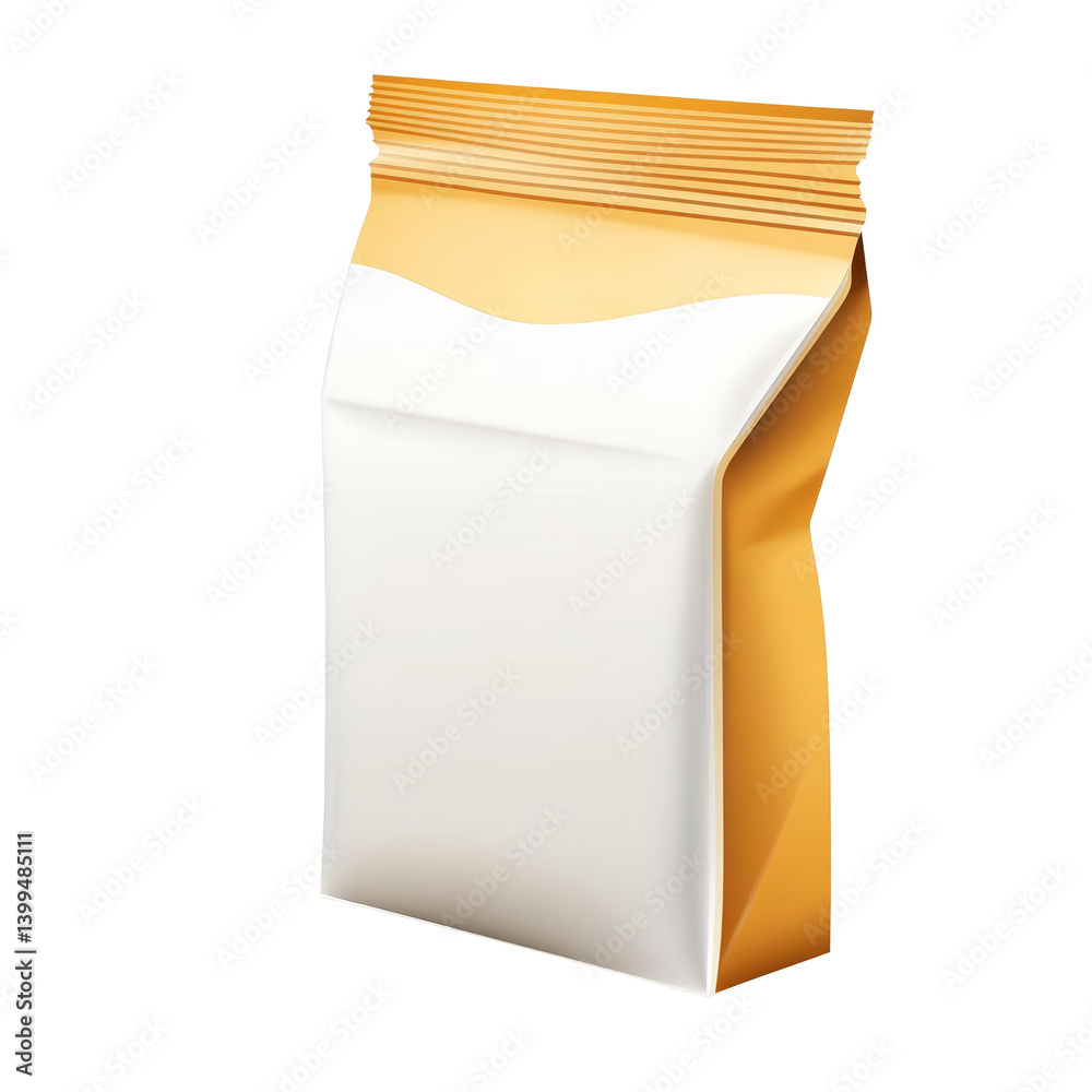 Cut open blank snack packaging with cookies displayed next to it on a ...