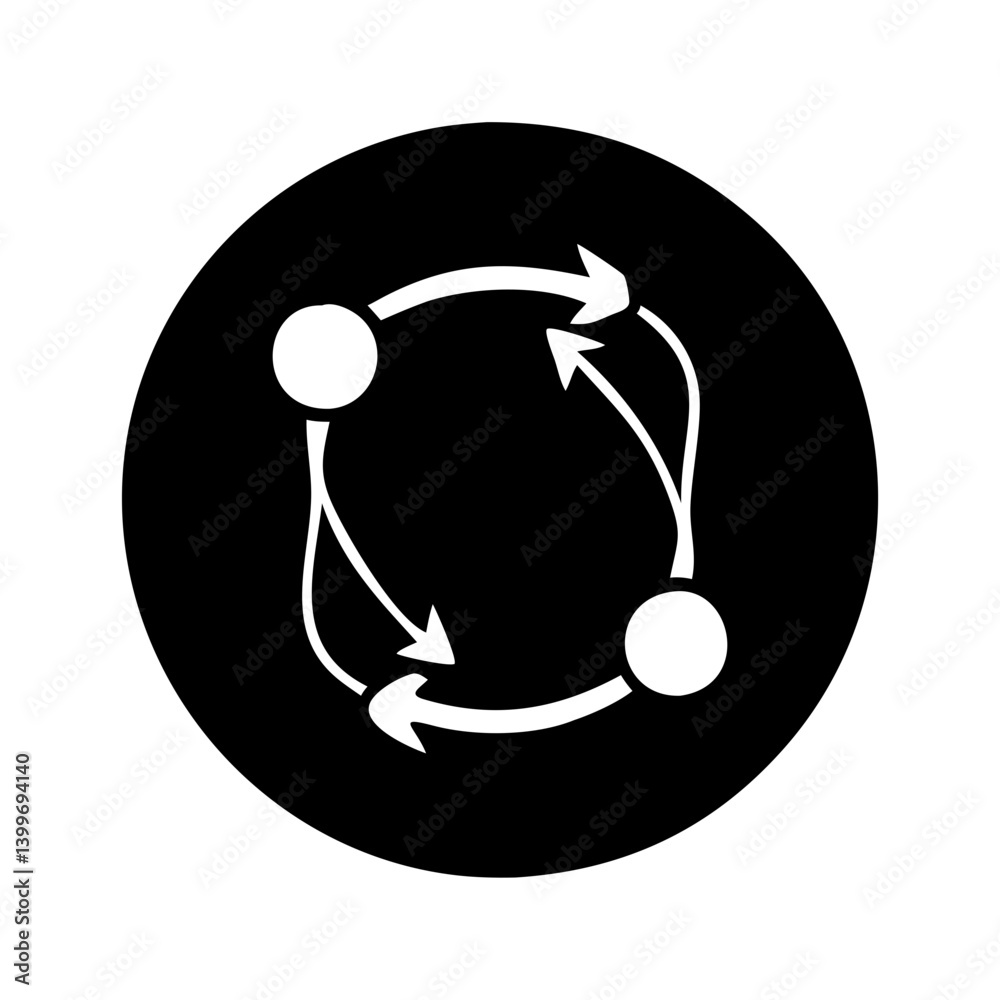 git commit icon, git commit silhouette vector illustration-simple silhouette illustration of git ...