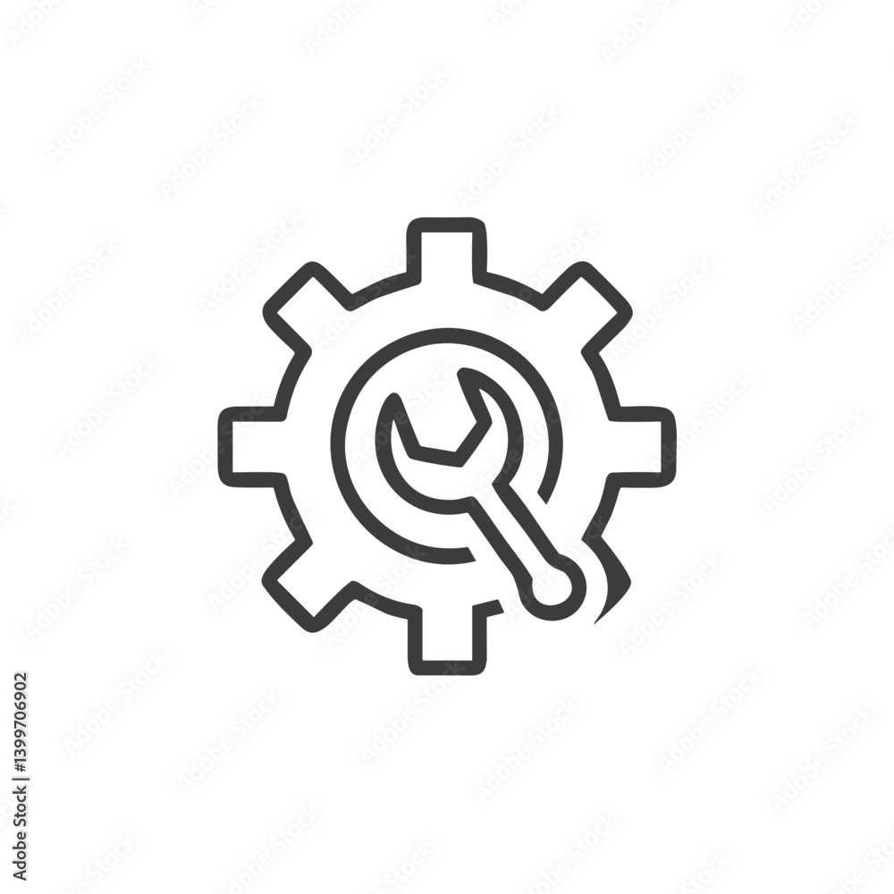 Settings gear icon for app interfaces, website configuration menus ...