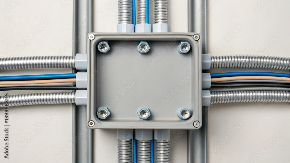 detailed view of real estate development site showcasing electrical ...