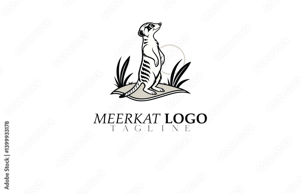 3D Style Meerkat Logo Vector – Bold Mascot Design for Gaming, Streaming ...