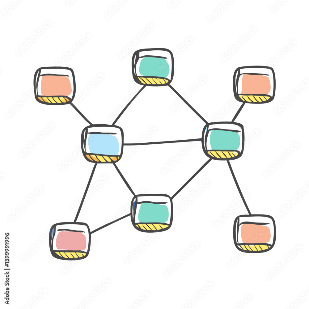 Image vectorielle Stock network topology icon, network topology vector ...