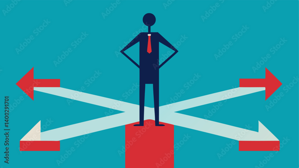 Crossroads A figure at a crossroads labeled with different stereotype ...