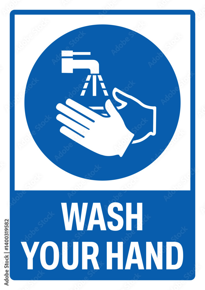 mandatory safety signs v2 uppercase text_wash your hand_portrait size ...