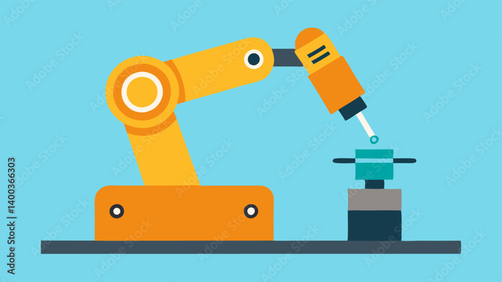 Automated Screwdriver Robot A robotic arm fitted with a screwdriver ...