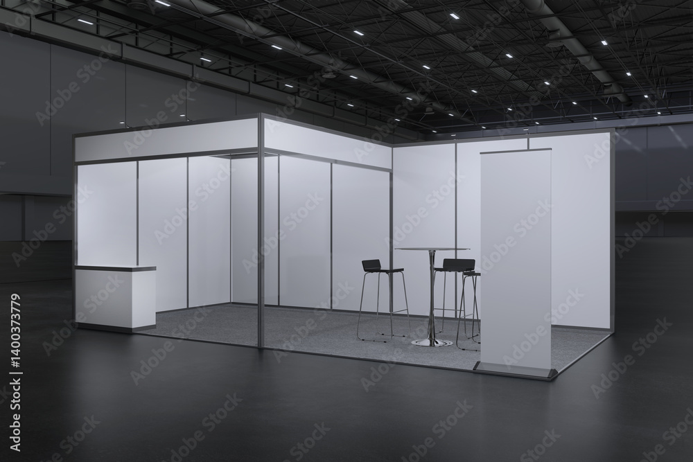 Exhibition stand for mockup and Corporate identity,Display design.Empty ...