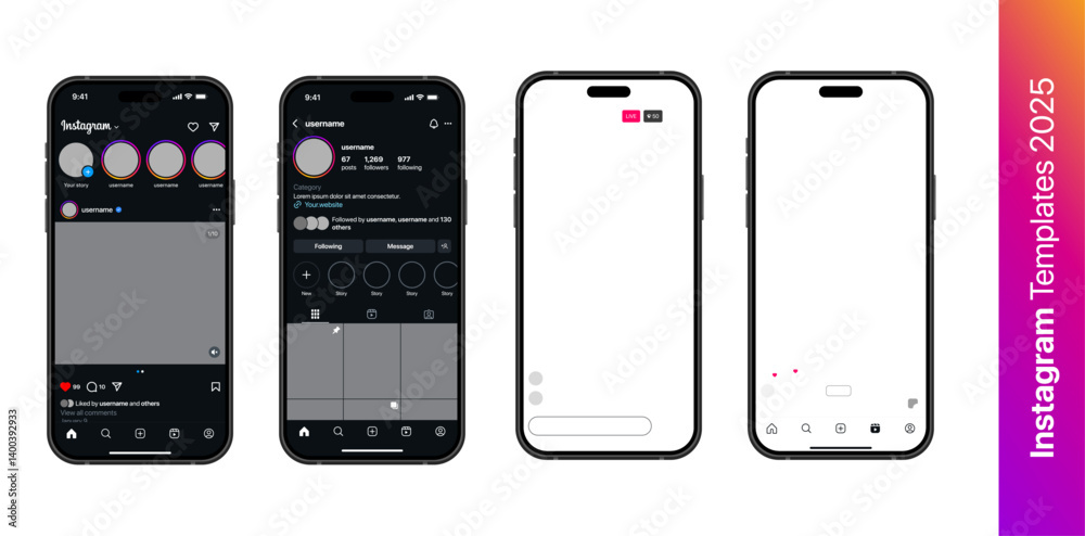 Instagram new grid size template update 2025 – Instagram social network ...