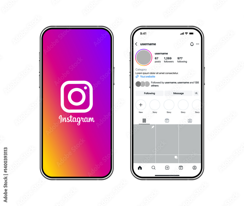 Instagram new grid size template update 2025 – Instagram social network ...