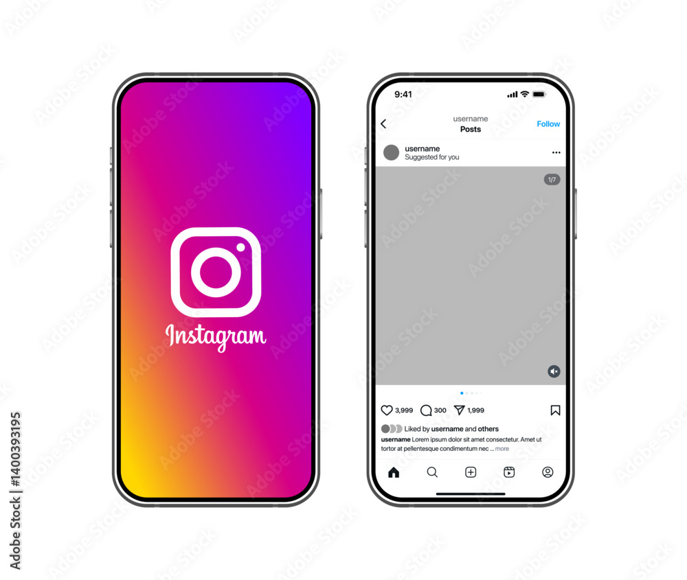 Instagram new grid size template update 2025 – Instagram social network ...