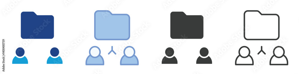 Folder Icons Collection – Multiple Vector Styles Icons Stock Vector ...