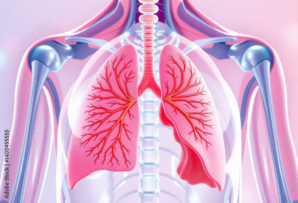 This visual explains the structure of the trachea and lungs, focusing ...