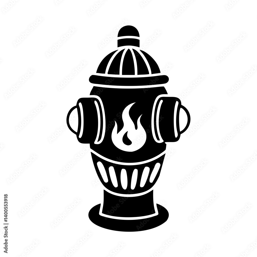 fire hydrant icon, fire hydrant silhouette vector illustration-simple ...
