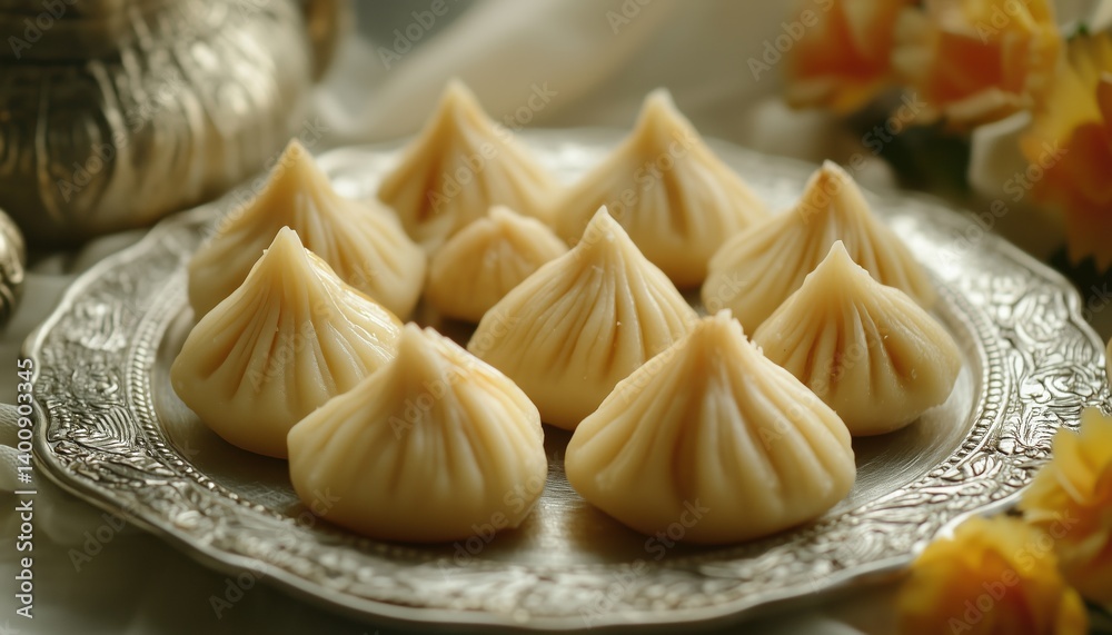 Traditional Indian Sweet Modak: Prasad For Elephant-Headed God Lord ...