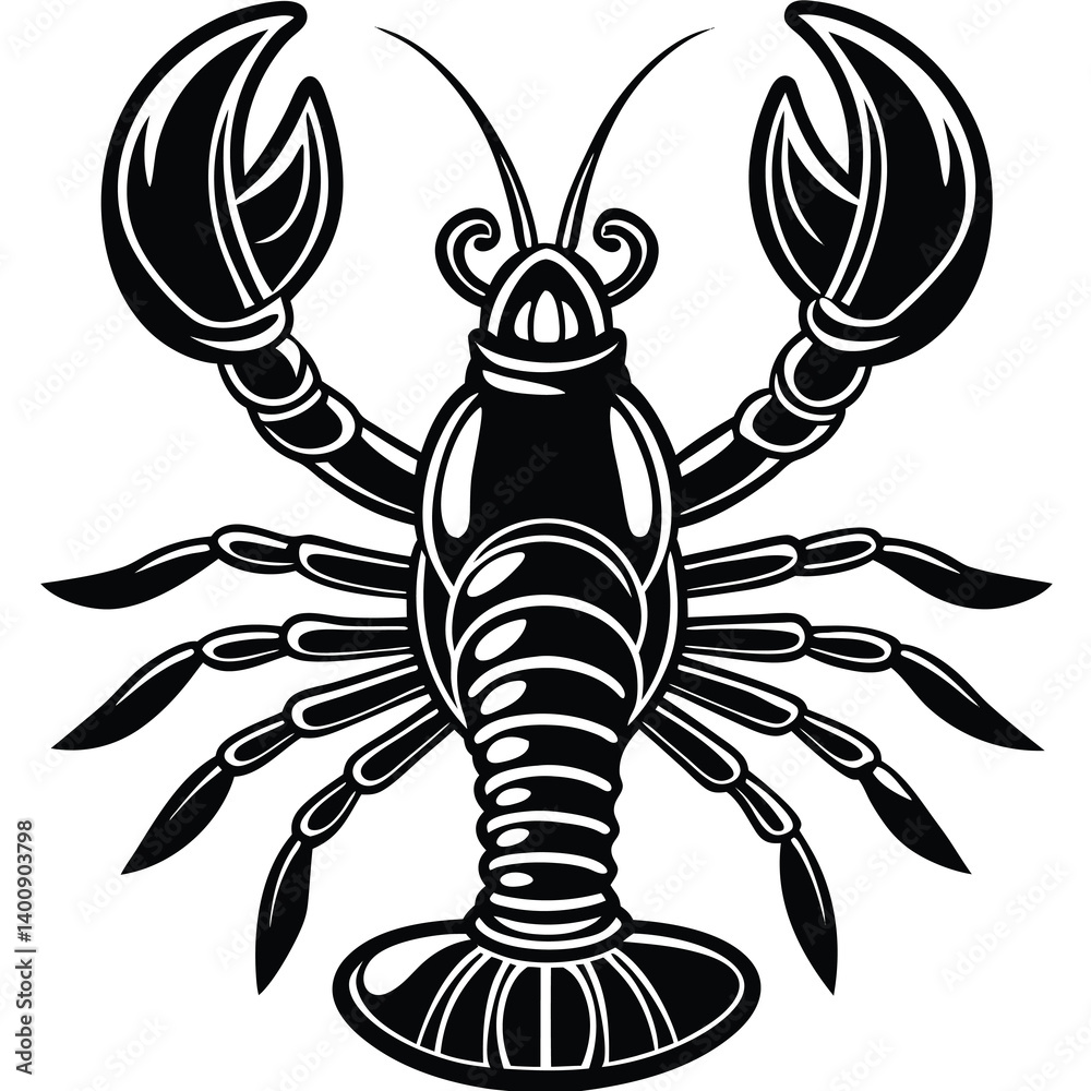 Adobe Illustrator ArtworkVector drawing of a lobster Stock Vector ...
