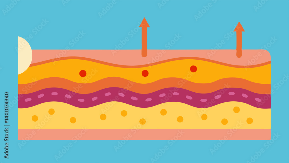 Layered Skin Structure A crosssection of the skin showcasing how ...