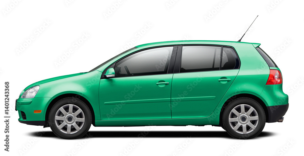 Foto de Stock Modern European car with a side view, hatchback body, all ...