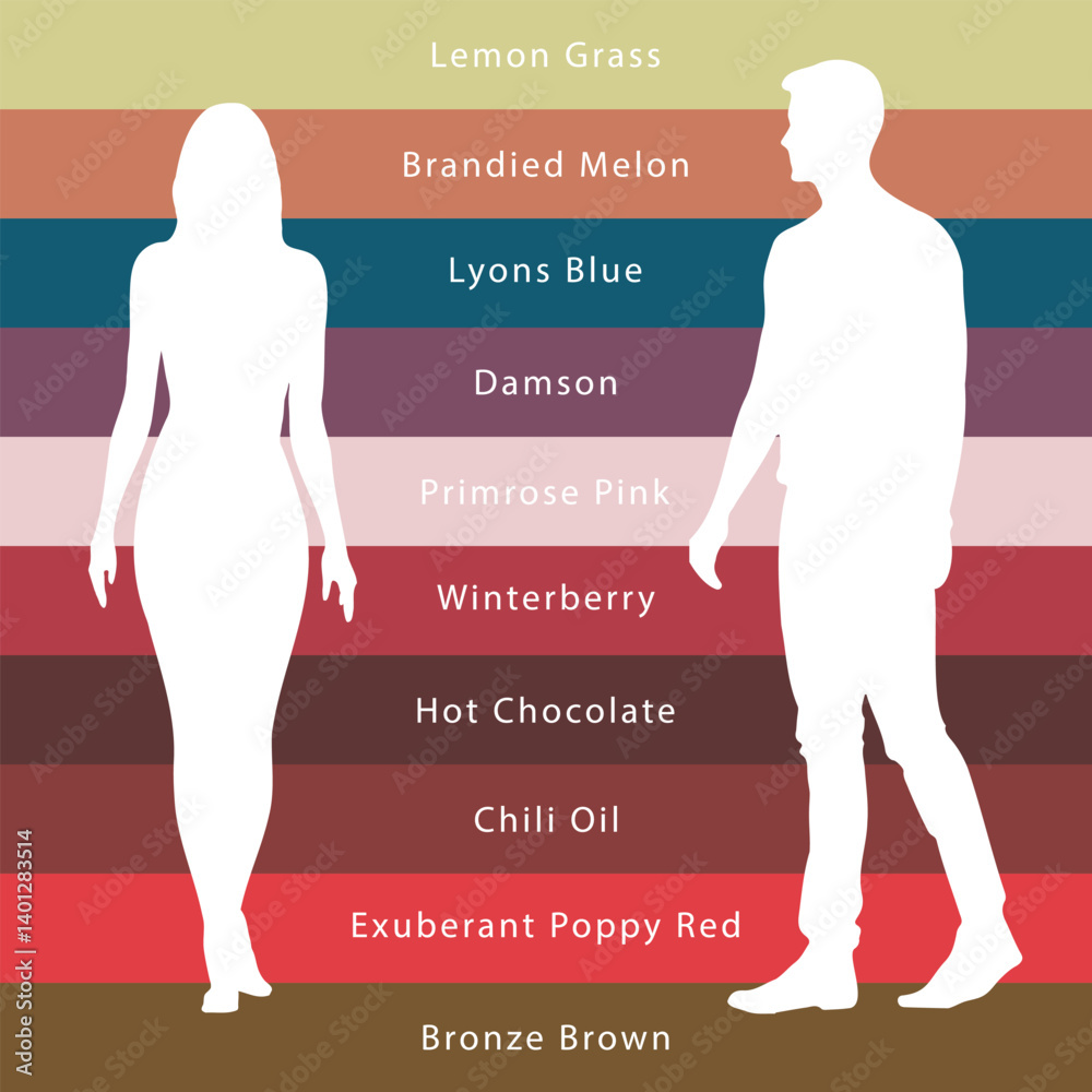 Pantone color palette 2025 with trend color names – Lemon Grass ...