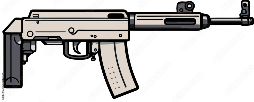 Compact Submachine Gun PNG Animated Submachine Gun Vector Stock Vector ...
