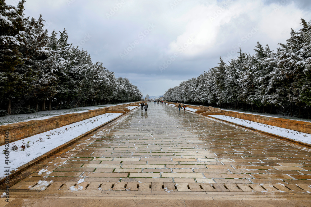 Anitkabir is the mausoleum of the founder of Turkish Republic, Mustafa ...